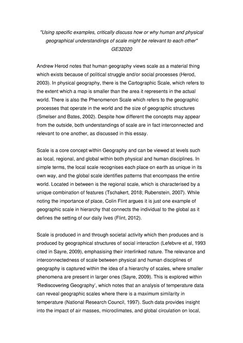 Ge32020 Geographical Understanding Of Scale Using Specific Examples Ge32020 Geographical Understanding Of Scale Using Specific Examples