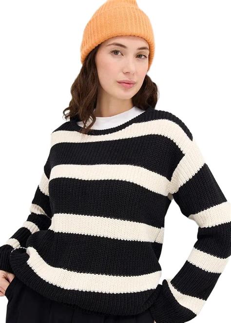 Sweter Damski Oversize W Paski O LuŹnym Kroju Plus Size Lz Bpc 50 • Cena Opinie • Swetry