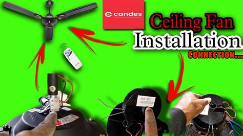 How To Installation CANDES Ceiling Fan Ceiling Fan Connection Remote Control Fan YouTube