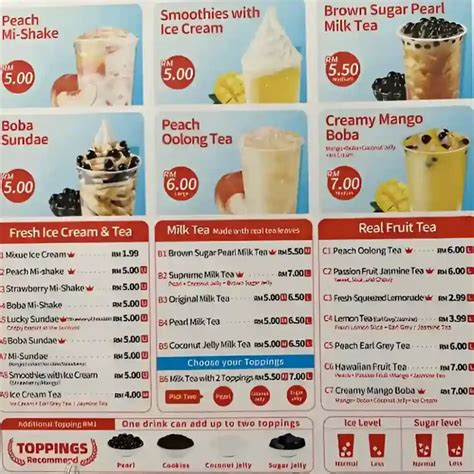 Mixue Malaysia Price List 2026 Ice Cream And Tea Menu Mixue Menus