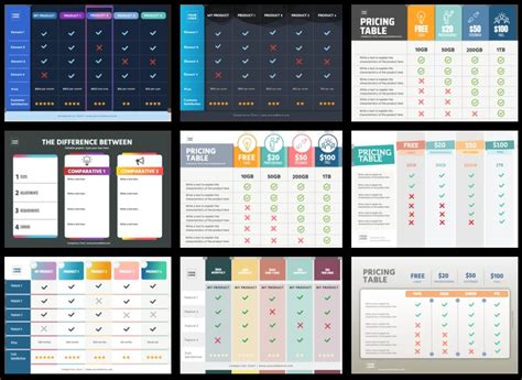 Free Comparison Chart Templates To Customize