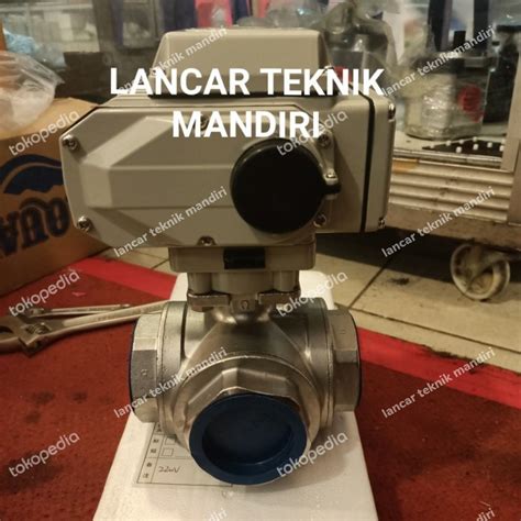 Jual Motorized Electric Actuator Ball Valve 3 Way Stainless 2 Inch Shopee Indonesia