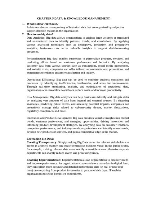chapter 5 data and knowledge management pdf