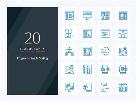 20 Programming And Coding Blue Color Icon For Presentation 18464143