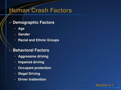 Ppt Contributing Crash Factors Countermeasure Selection And