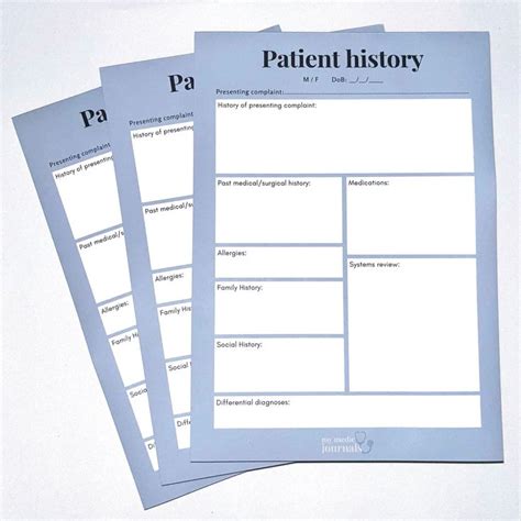 Patient History Notepad Etsy Patient History History Patient
