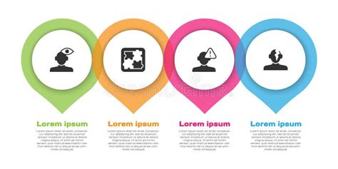 Set Solution Problem In Psychology Finding A And Business Infographic Template Vector Stock