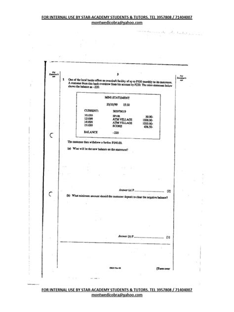 Bgcse Maths Pp1 2000 Pdf