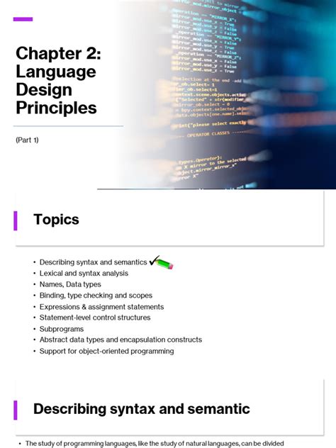 csc305 chapter 2 part 1 pdf programming language semantics