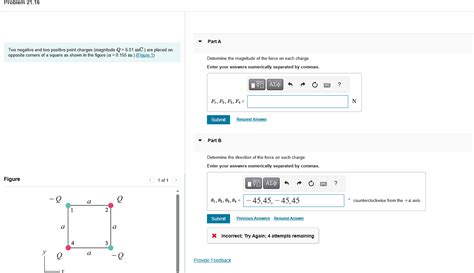 Solved Two Negative And Two Positive Point Charges