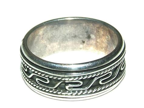 Vintage 90s Boho Goth Grunge Wave Braid Geometric Tri… Gem