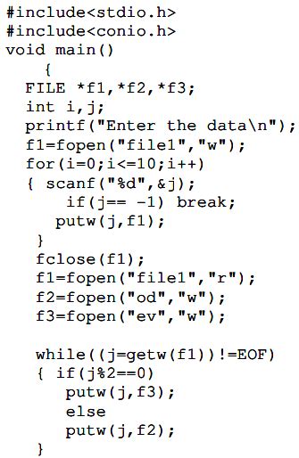 Write A C Program To Create A File Contains A Series Of Integer Numbers