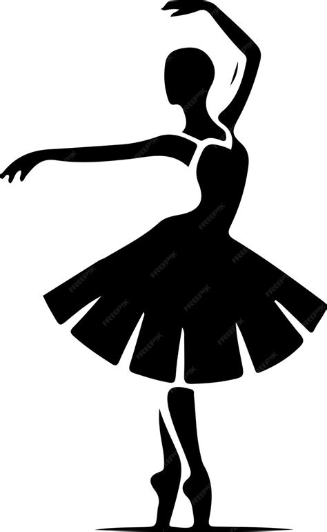 Premium Vector Ballerina Dance Vector Icon In Flat Style Black Color