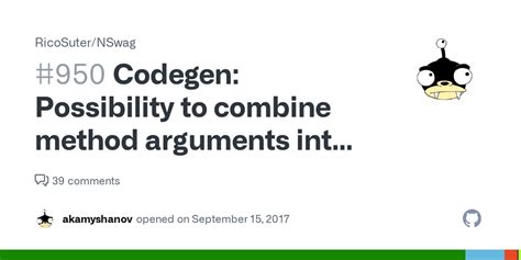 Codegen Possibility To Combine Method Arguments Into A Single Object