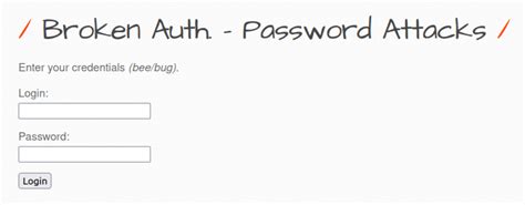 Bwapp Broken Authentication Password Attacks