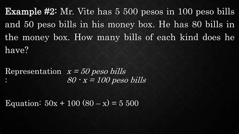 grade 7 word problems involving equations in one variable powerpoint