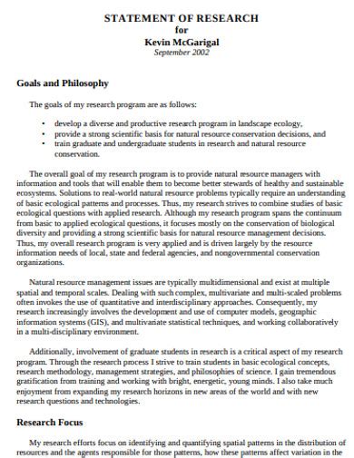 Research Statement 22 Examples Format How To Write Pdf