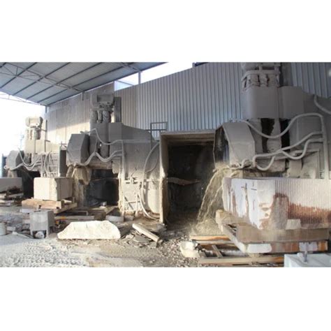 Single Arm Four Lead Pillars Type Hydraulic Multi Blade Stone Block Cutter For Granite Cutting