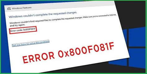 how to fix error code 0x800f081f in windows 10 [2025] techmaina