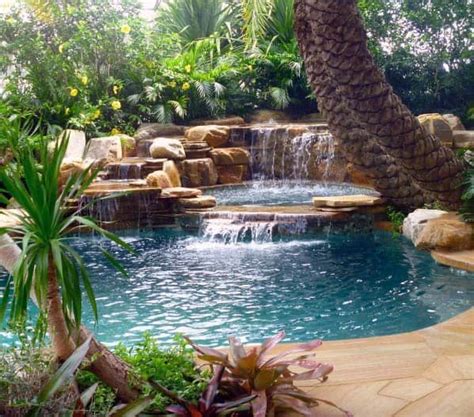 Relaxing And Beautiful Pool Waterfall Ideas Pool Waterfall Dream