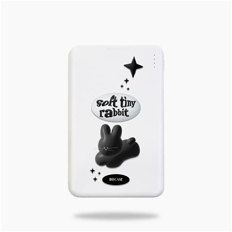 이레케이스앤굿즈 당일출고 반짝토끼 5000mah 보조배터리 슬림핏 8핀 젠더c타입 젠더 아이폰 갤럭시