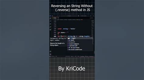 Reversing An String Without Using Reverse Method Mernstack Javascript