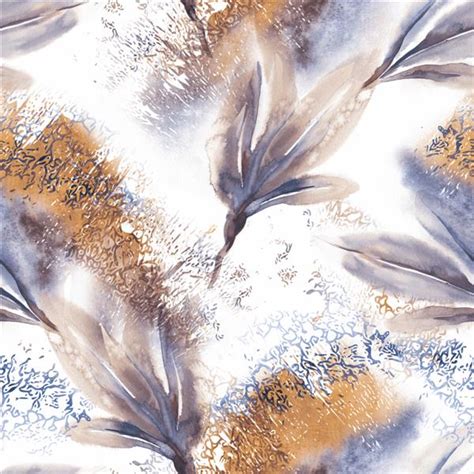 برگ الگوی بدون درز پس زمینه آبرنگ تصویر گل نقاشی شده با دست 1718378