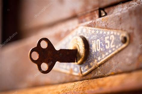 The Old Key In Rust Box Stock Photo By Zippar