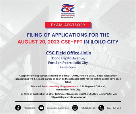 Acceptance Civil Service Commission Regional Office No 6