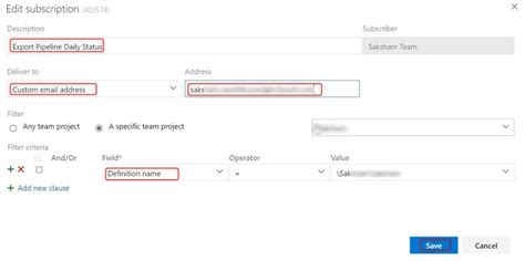 Email Subscriptions In Azure Devops