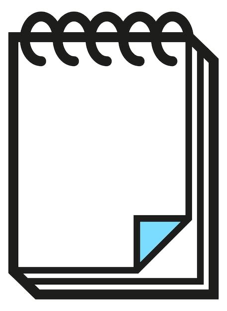 Premium Vector Notepad Icon Paper Document Retro Style Symbol