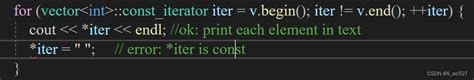 C迭代器中的 Iterator和constiteratorconst的迭代器 Csdn博客