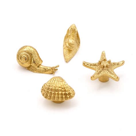 Whimsical Dresser Knobs Brass Dresser Knobs Nautical Decorative Knobs Gold Dresser Knobs