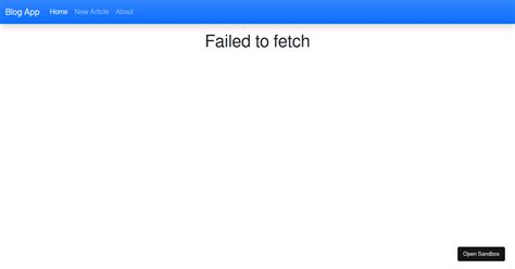 Blog Frontend Codesandbox