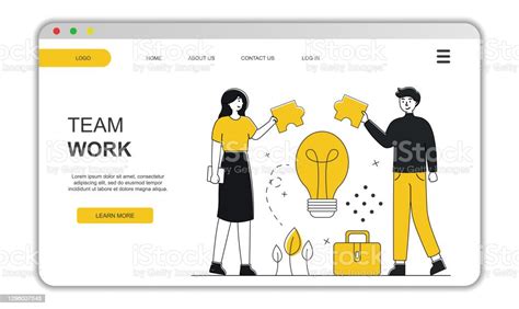 팀 워크 협업 비즈니스 컨셉 팀 은유 퍼즐 조각을 연결하는 사람들 플랫 디자인 스타일의 벡터 일러스트레이션입니다 팀워크 협업 파트너십 기호 개념에 대한 스톡 벡터 아트 및