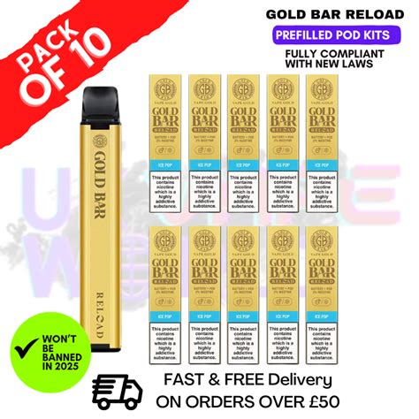 Shop Gold Bar Reload Prefilled Vape Kit Box Of 10