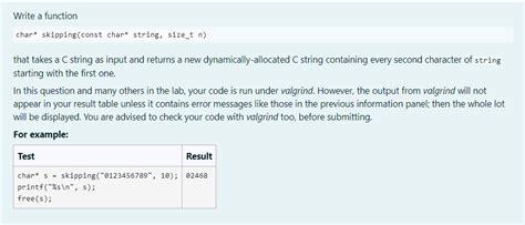 Solved Write A Function Char Skippingconst Char String