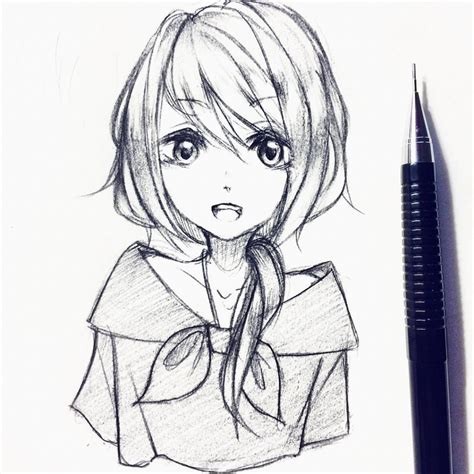 Anime Girl Drawings Easy At Eldon Berthold Blog