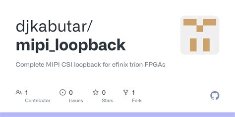 Github Djkabutarmipiloopback Complete Mipi Csi Loopback For Efinix