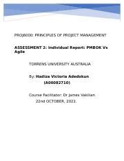 Comparing PMBOK And Agile Project Management A Comprehensive Course Hero