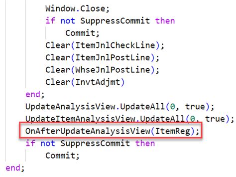 Event Request New Event In Codeunit ItemJnlPostBatch OnAfterUpdateAnalysisView Issue