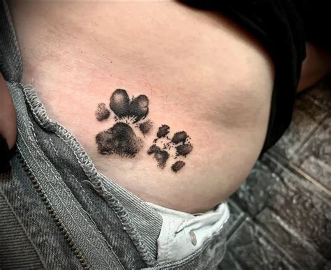 Paw Print Abdomen Tattoo Personalized Art For Meaningful Expression