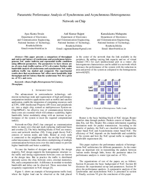 Pdf Parametric Performance Analysis Of Synchronous And Asynchronous Heterogeneous Network On Chip