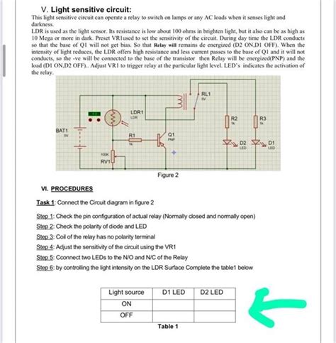 Solved Light Sensitive Circuit This Light Sensitive Circuit Can Operate 1 Answer