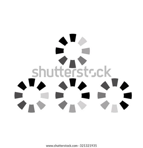 segmented preloader buffer shape progress indicator stock vector