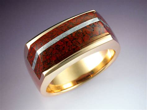 14k Gold Laminated Dinosaur Bone Ring Metamorphosis Jewelry Design