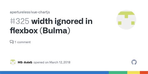 Width Ignored In Flexbox Bulma Issue Apertureless Vue Chartjs GitHub