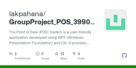 Github Lakpahana Groupproject Pos 3990 4040 The Point Of Sale Pos
