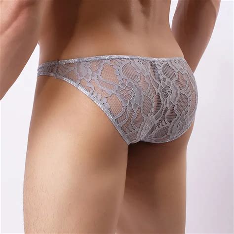 New Color Lace New Experience Translucent Mens Sexy Panties Low Waist