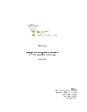 Fillable Online Design SoC Using FPGA Based IP Fax Email Print PdfFiller